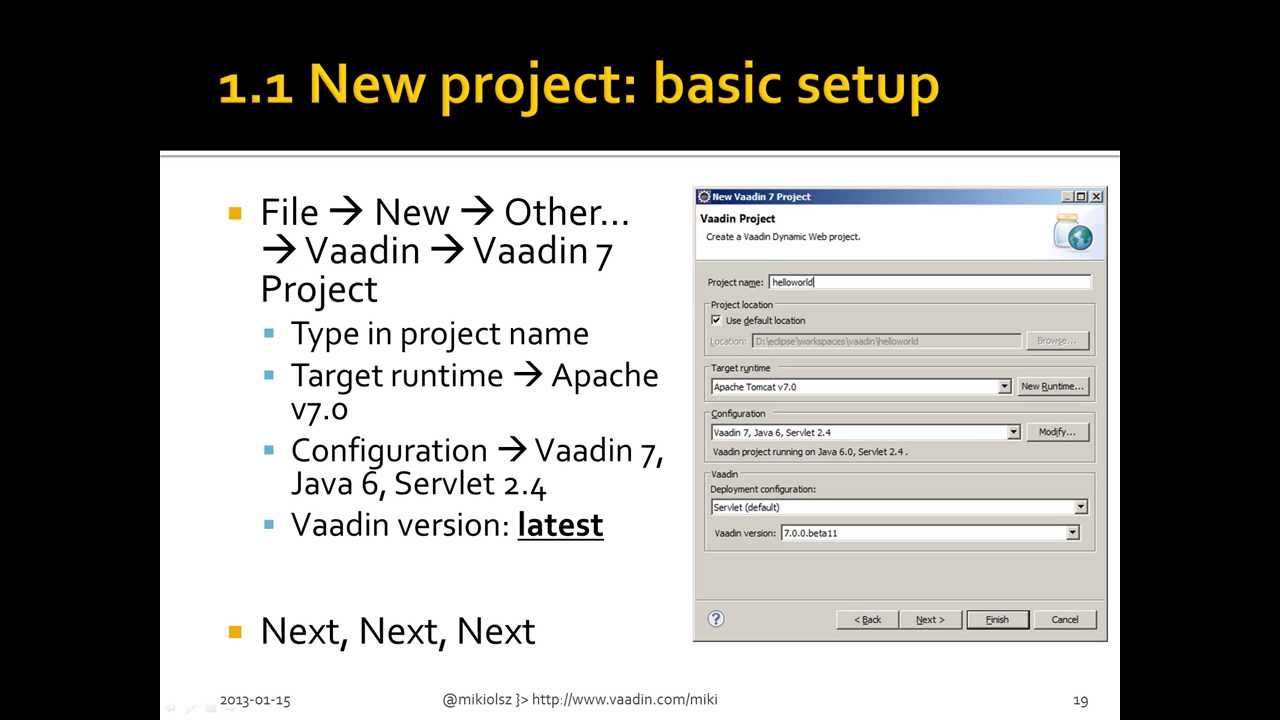 Getting Started With Vaadin Eclipse Tomcat And Hello World